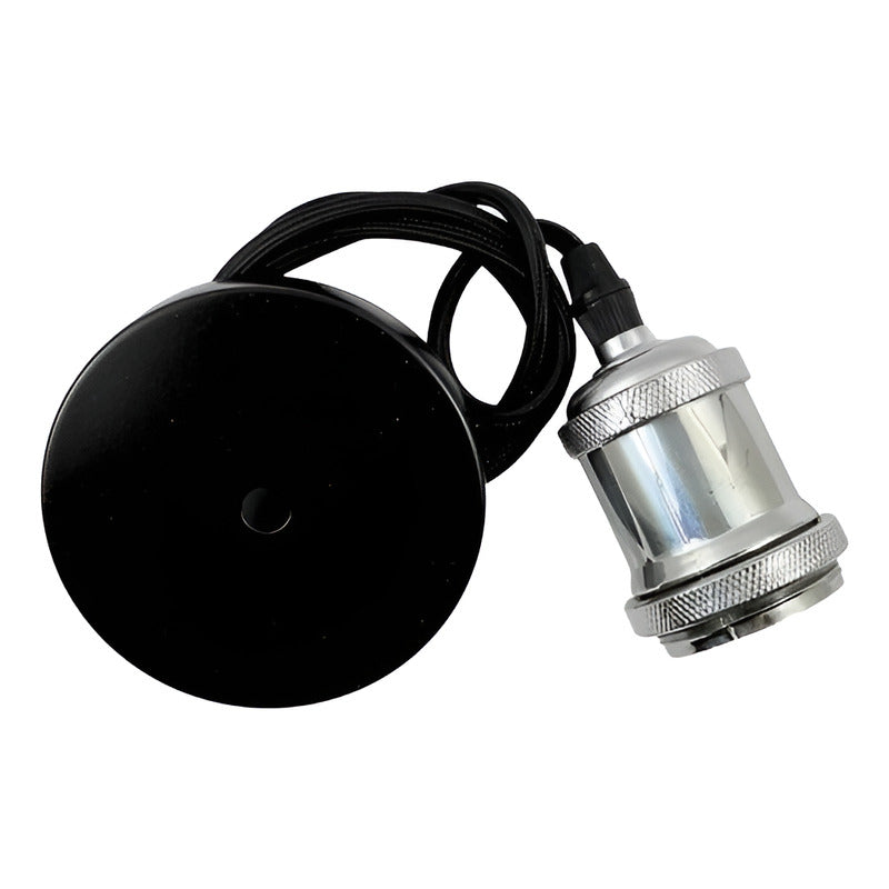 Lampara Sócate Colgante Para Bombillo E27 Plateada – DEvenezuelashop